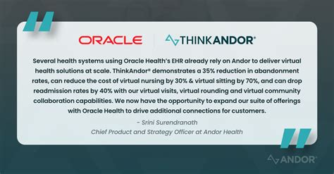 Andor Partners With Oraclehealth To Help Oracle Cerner Customers Right