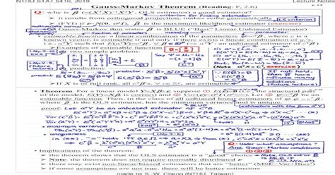 Pdf Gauss Markov Theorem Readingswcheng Teaching Stat5410 · Gauss