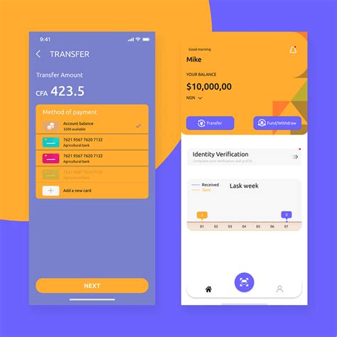 wallet app ui design by saman ajmal on dribbble