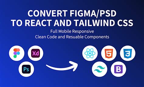 Convert Figma To React Psd To React With Tailwind Css By Moizrasheed01