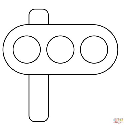 가로 신호등 이모티콘 색칠하기