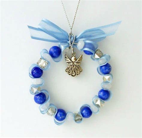 Diy Easy Ribbon Bead Christmas Tree Ornament Tutorial Beaded Christmas Decorations Beaded