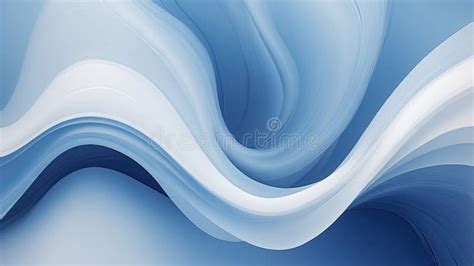 Abstract Blue Waves Create A Calming Visual Experience In Serene Tones And Fluid Shapes Captured