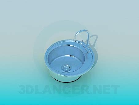 3d модель Круглая металлическая раковина | 7935 | 3dlancer.net