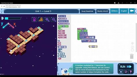 icode hackathon unit 1 level 3 blocky3 youtube
