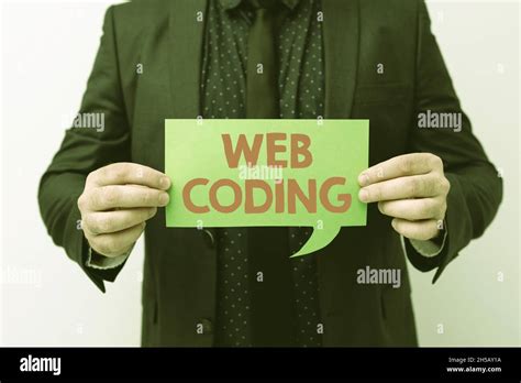 Handwriting Text Web Coding Concept Meaning Work Involved In Developing A Web Site For The