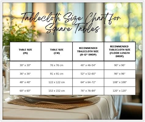 Guide To Tablecloth Sizes For Any Table Shape [charts Included]