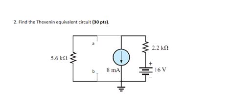 Solved Find The Thevenin Equivalent Circuit Chegg Com