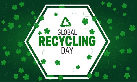세계 재활용의 날은 3월입니다 이 휴일 테마 디자인은 배경 배너 인사말 카드 텍스트 비문이 있는 포스터 클래식 소셜 미디어