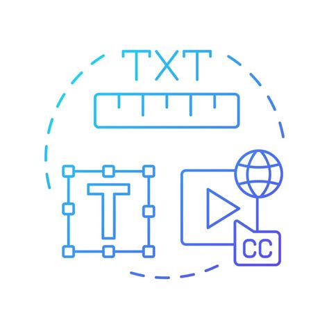 Titles And Graphics Multi Color Concept Icon Movie Subtitles Captions