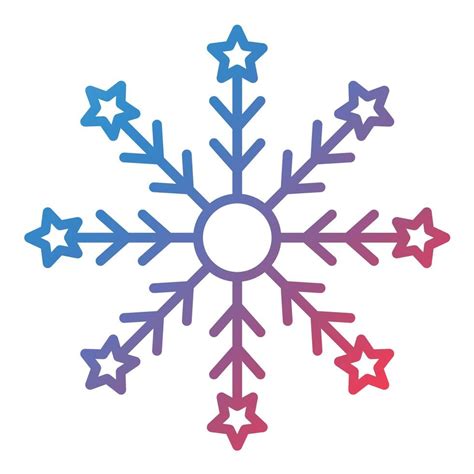 Snowflake Line Gradient Icon 18719208 Vector Art At Vecteezy