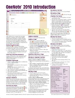 Onenote Introduction Quick Reference Guide Cheat Sheet Of Instructions Tips Shortcuts