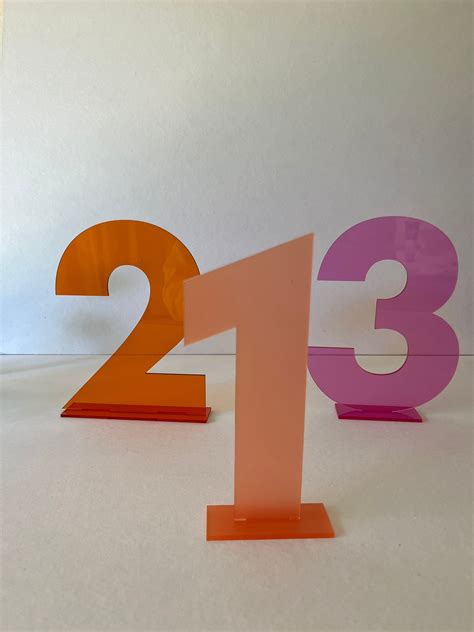 Modern Table Numbers Custom Colorful Table Numbers For Wedding Simple Table Numbers