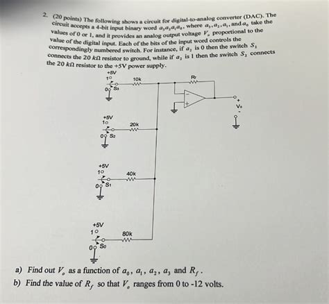 Solved 2 20 Points The Following Shows A Circuit For