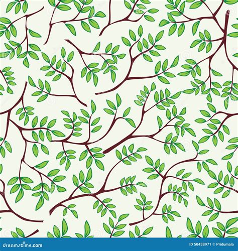 Tree Seamless Pattern Stock Vector Illustration Of Drawing 50438971