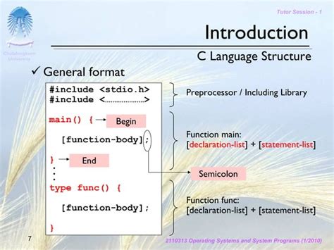 Sysprog Tutor 01 Introduction To C Programming Language Ppt