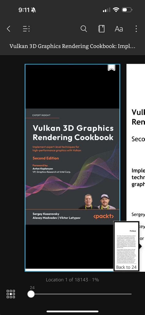 my kindle copy of vulkan 3d graphics rendering cookbook just arrived