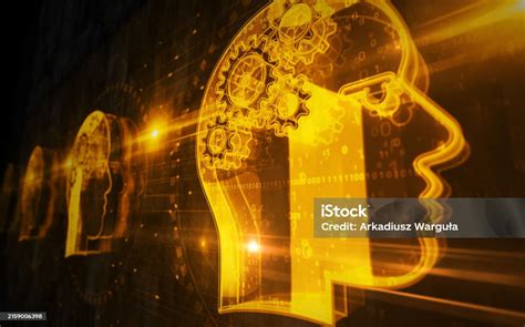 Ai 머리 인공 지능 상징 디지털 개념 3d 일러스트 레이 션 뇌에 대한 스톡 사진 및 기타 이미지 뇌 데이터 딥 러닝 Istock