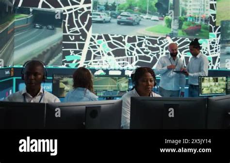 diverse team of operators providing order tracking updates to clients