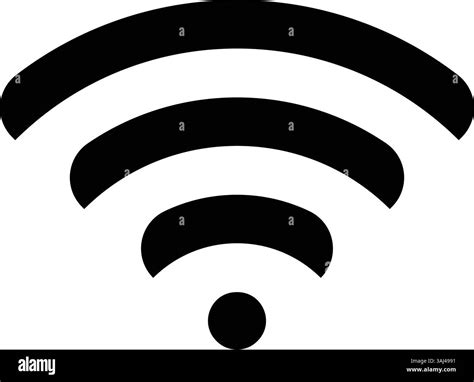 Wifi Signal Icon Vector Wireless Internet Connection Symbol In Black Isolated On White