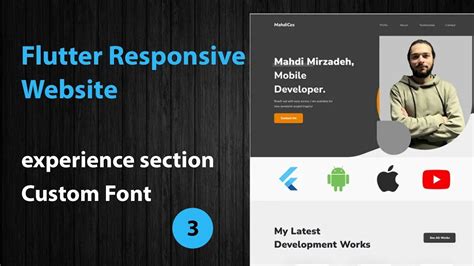 Flutter Responsive Web Add Experience Section Part 3 Youtube