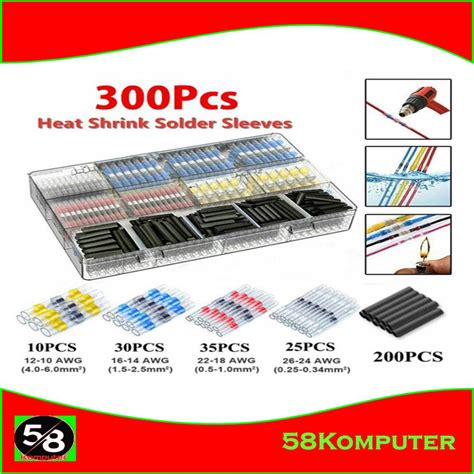 Jual Isolasi Bakar Warna Warni Heat Shrink Tube 300 Pcs Kabel Bakar Selongsong Isolasi Bakar