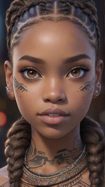 Premium Ai Image 3d Image Of A Beautiful 18 Year Old Black Girl