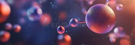 Molecular Structure With Water Molecule Representation Stock Illustration Illustration Of