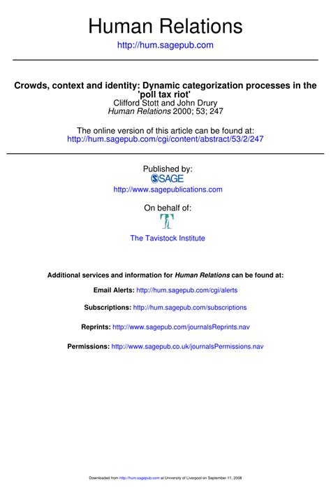 Pdf Crowds Context And Identity Dynamic Categorization Processes In