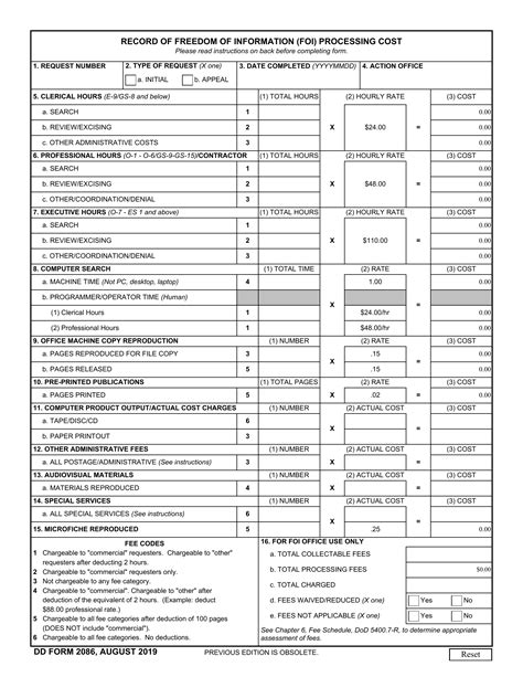 Dd Form 2086 Printable Form 2025