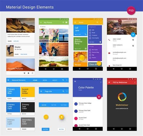 Material Design Elements Psd Freebie Material Design Elements Psd Freebie