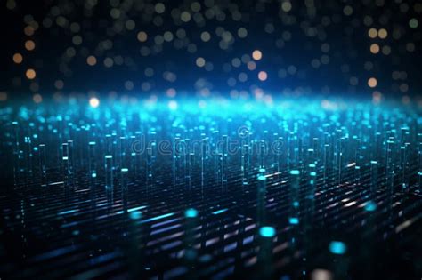 Binary Code Waves Depict Data Flow Digital Security In Internet