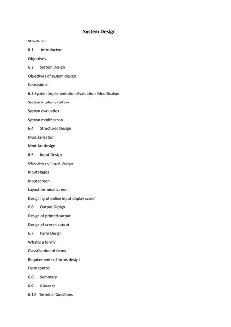 System Design System Design Structure Introduction Objectives System Design Objectives Of