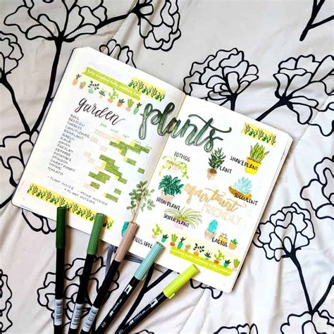 25 Amazing Green Bullet Journal Theme Layouts Artofit