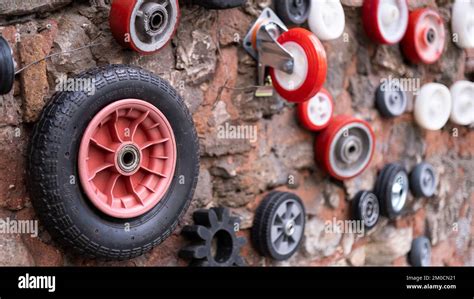 Wheels In Different Sizes And Colors Wall Decoration Visual With