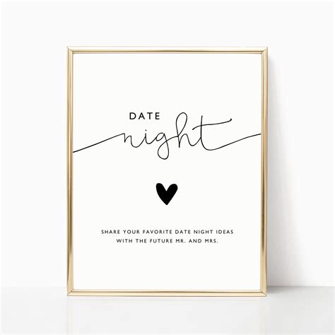 Date Night Cards Date Night Jar Sign Printable Date Night Cards Date