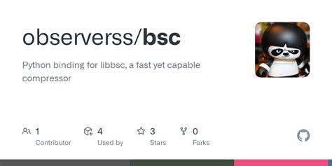 Github Observerss Bsc Python Binding For Libbsc A Fast Yet Capable Compressor