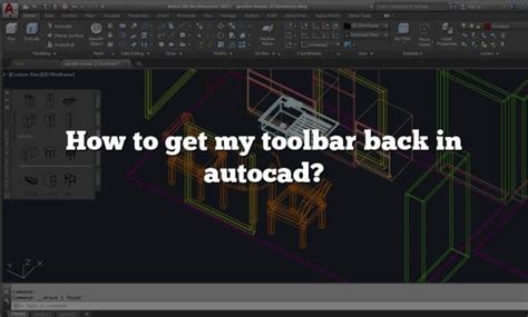 How To Get My Toolbar Back In Autocad