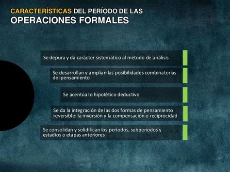 Etapas Del Desarrollo Cognitivo Según Piaget Operaciones Formales