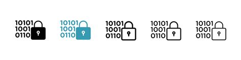 Binary Lock Icon Vector Art At Vecteezy