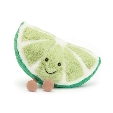 Jellycat Amuseable Slice Of Lime Jellycat Slice Of Lime Soft Teddy Bear