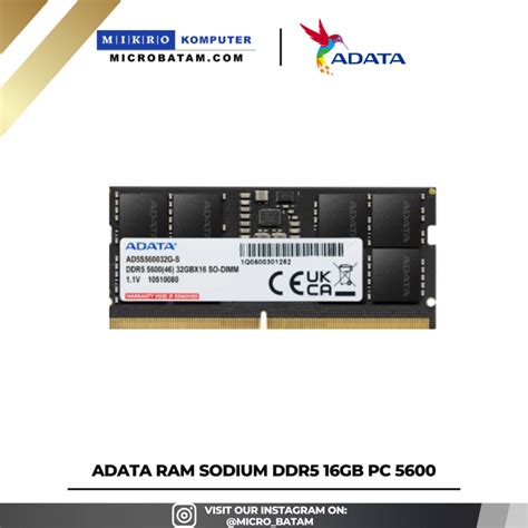 Ram Laptop Ddr5 Adata 16gb 4800mhz