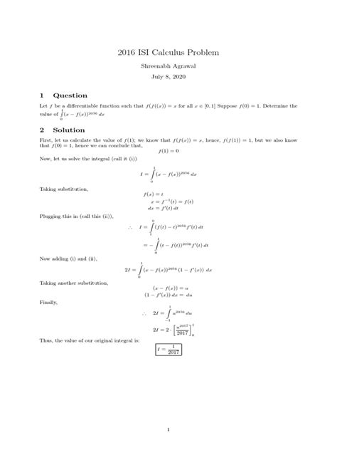 2016 Isi Calculus Problem Pdf Applied Mathematics Theoretical Physics 2016 Isi Calculus Problem Pdf Applied Mathematics Theoretical Physics