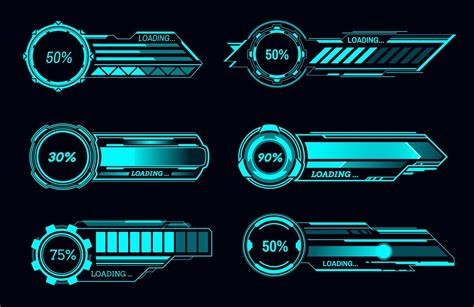 Hud Loading Bars Sci Fi Digital User Interface Sci Fi Games User Interface Sci Fi Ui