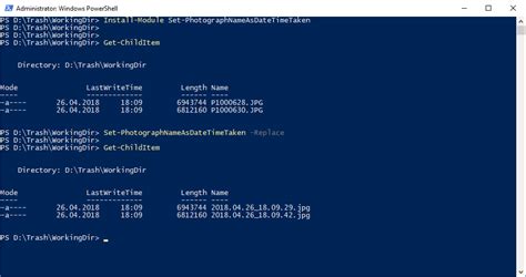 Powershell Rename File Using Date Taken Attribute Stack Overflow