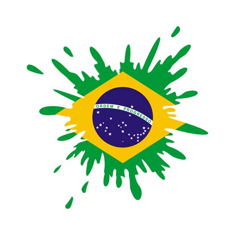 Splash With Brazilian Flag Brazil Vector Splash Flag Can Be Used In