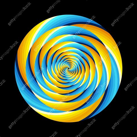 rotating hypnotic circles with blue and yellow colors 이미지 1226351670 일러스트 무료 일러스트 게티이미지뱅크