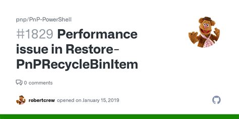 performance issue in restore pnprecyclebinitem · issue 1829 · pnp pnp
