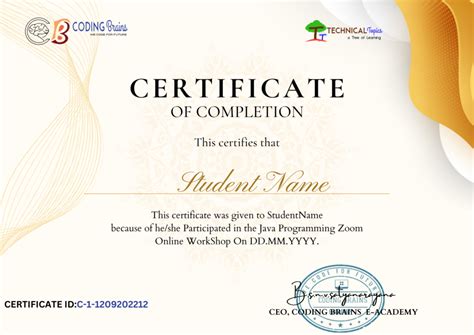 Java Workshop Codingtopic