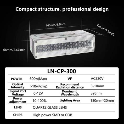 Industrial Uv Led Curing System Fast Curing Uv Inkjet 600W Linear 395nm From China Factory